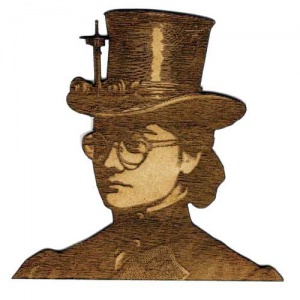 Steampunk Lady MDF People Wood Shape